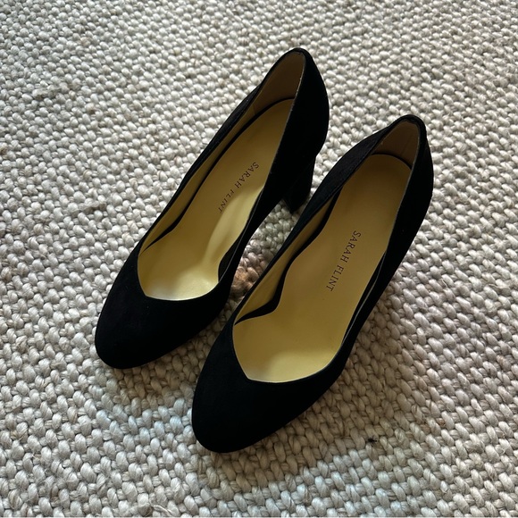 Sarah Flint | Shoes | Sarah Flint Black Suede Heels With Pointed Toe ...